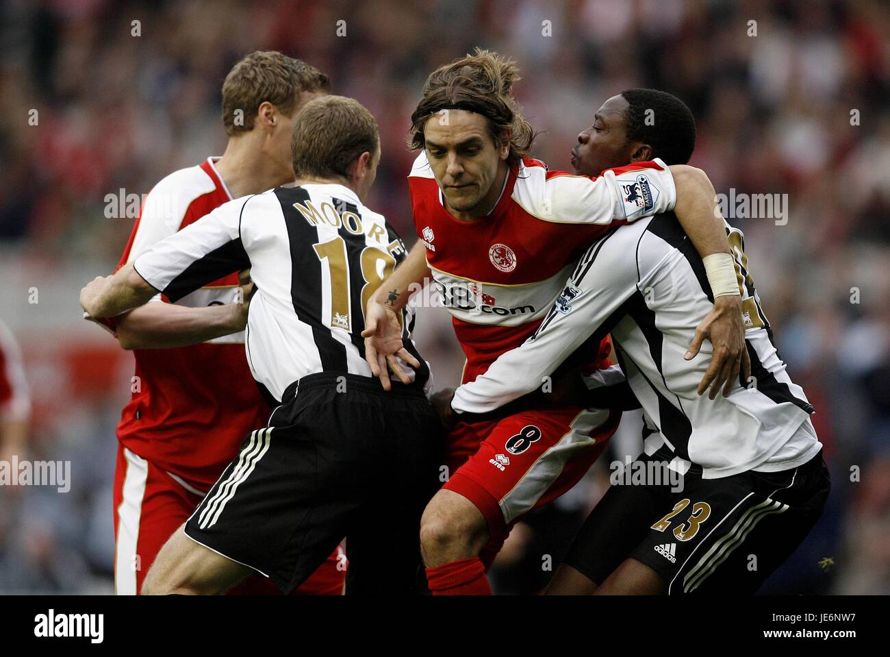 JONATHAN WOODGATE & SHOLA AMEO MIDDLESBROUGH V NEWCASTLE RIVERSIDE ...