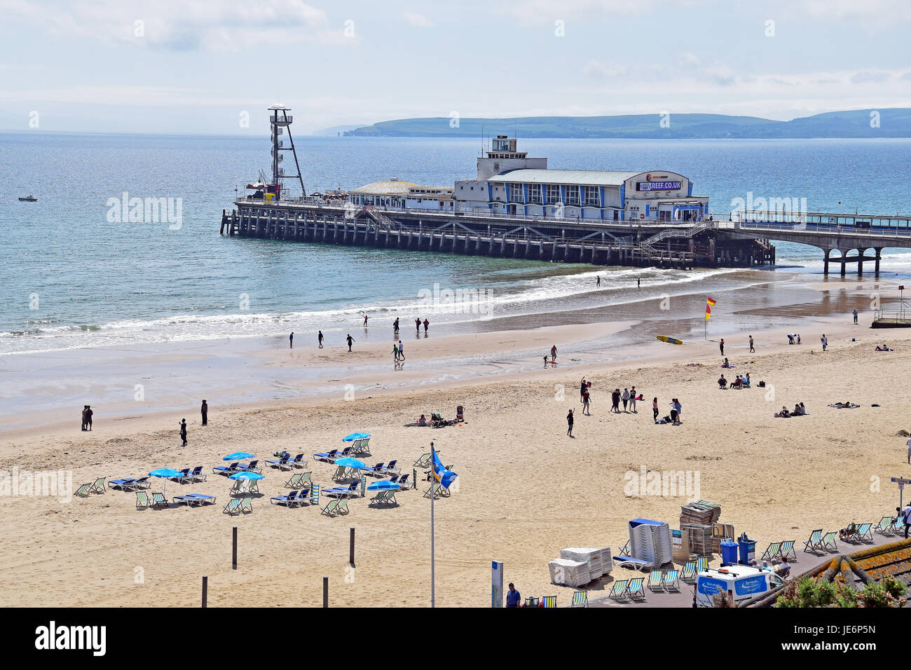 Bournemouth pier landscape, Dorset England Stock Photo - Alamy