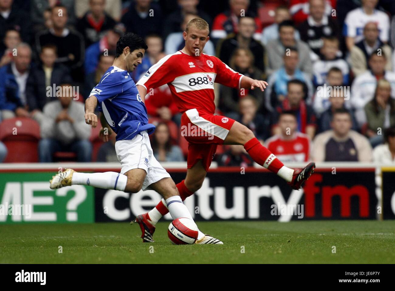 MIKEL ARTETA & LEE CATTERMOLE MIDDLESBROUGH V EVERTON RIVERSIDE STADIUM ...