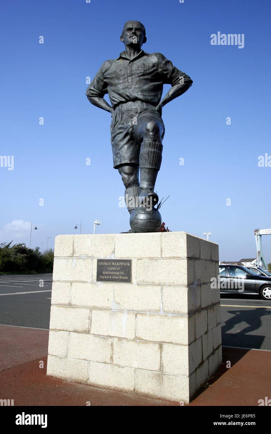 GEORGE HARDWICK STATUE MIDDLESBROUGH FOOTBALL CLUB FC RIVERSIDE STADIUM ...
