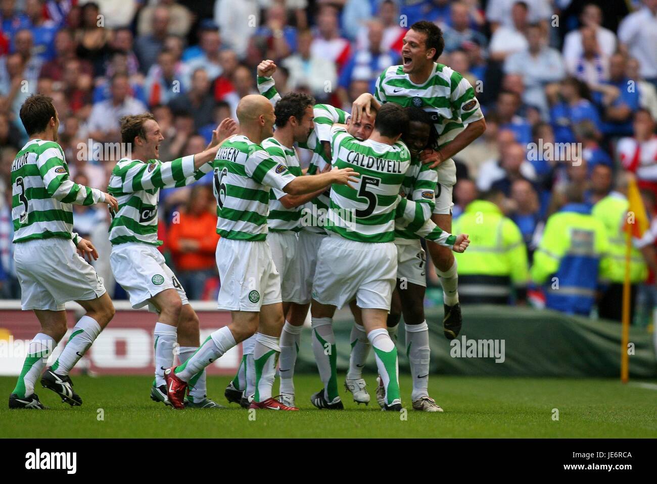 CELTIC CELEBRATE MILLER GOAL CELTIC V RANGERS CELTIC PARK GLASGOW ...