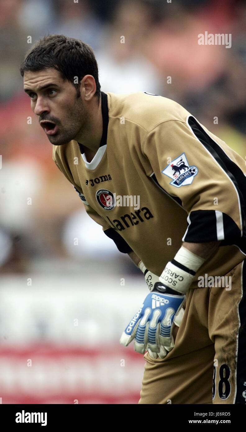 SCOTT CARSON CHARLTON GOALKEEPER THE VALLEY STADIUM LONDON ENGLAND 16 ...