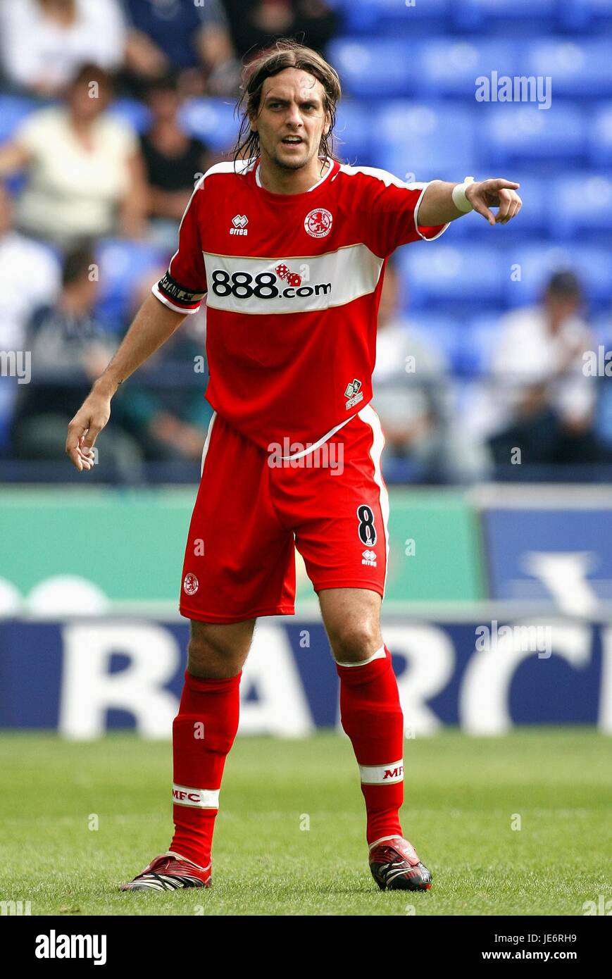 JONATHAN WOODGATE MIDDLESBROUGH FC REEBOK STADIUM BOLTON ENGLAND 16 ...