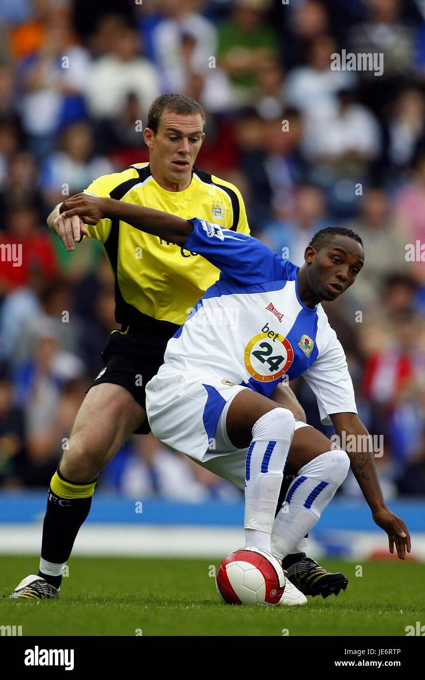 BENNY MCCARTHY & RICHARD DUNNE BLACKBURN V MANCHESTER CITY EWOOD PARK ...