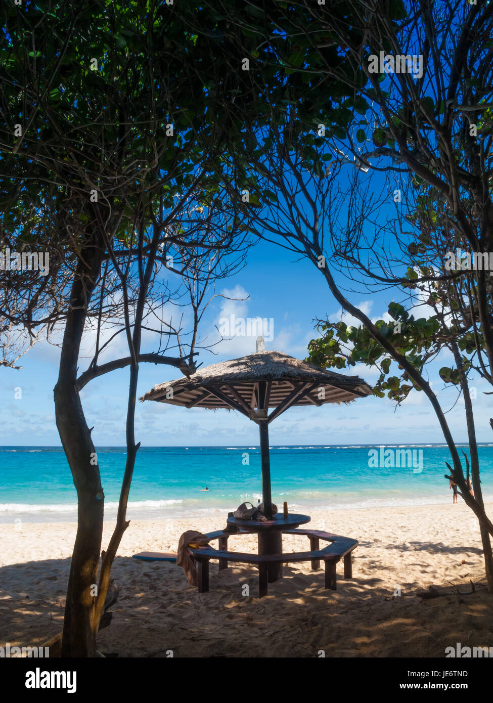 Macaroni Beach on Mustique has pristine white sands and azure blue ...