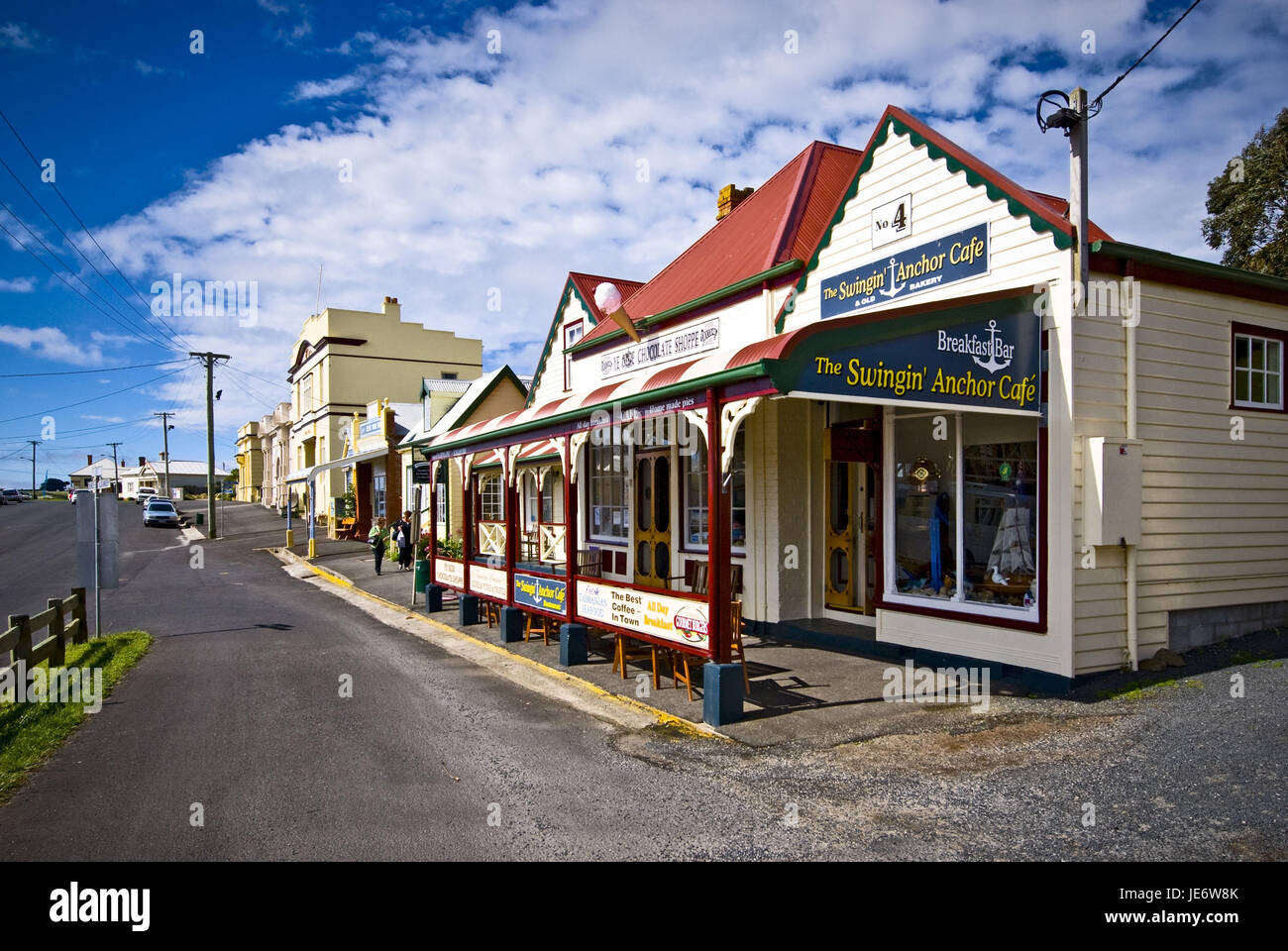 Australia, Tasmania, Stanley, historically, wooden house, city centre ...
