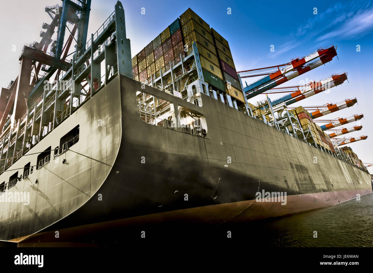 Germany, Hamburg, the Elbe, harbour, Waltershofer harbour, eurogates ...