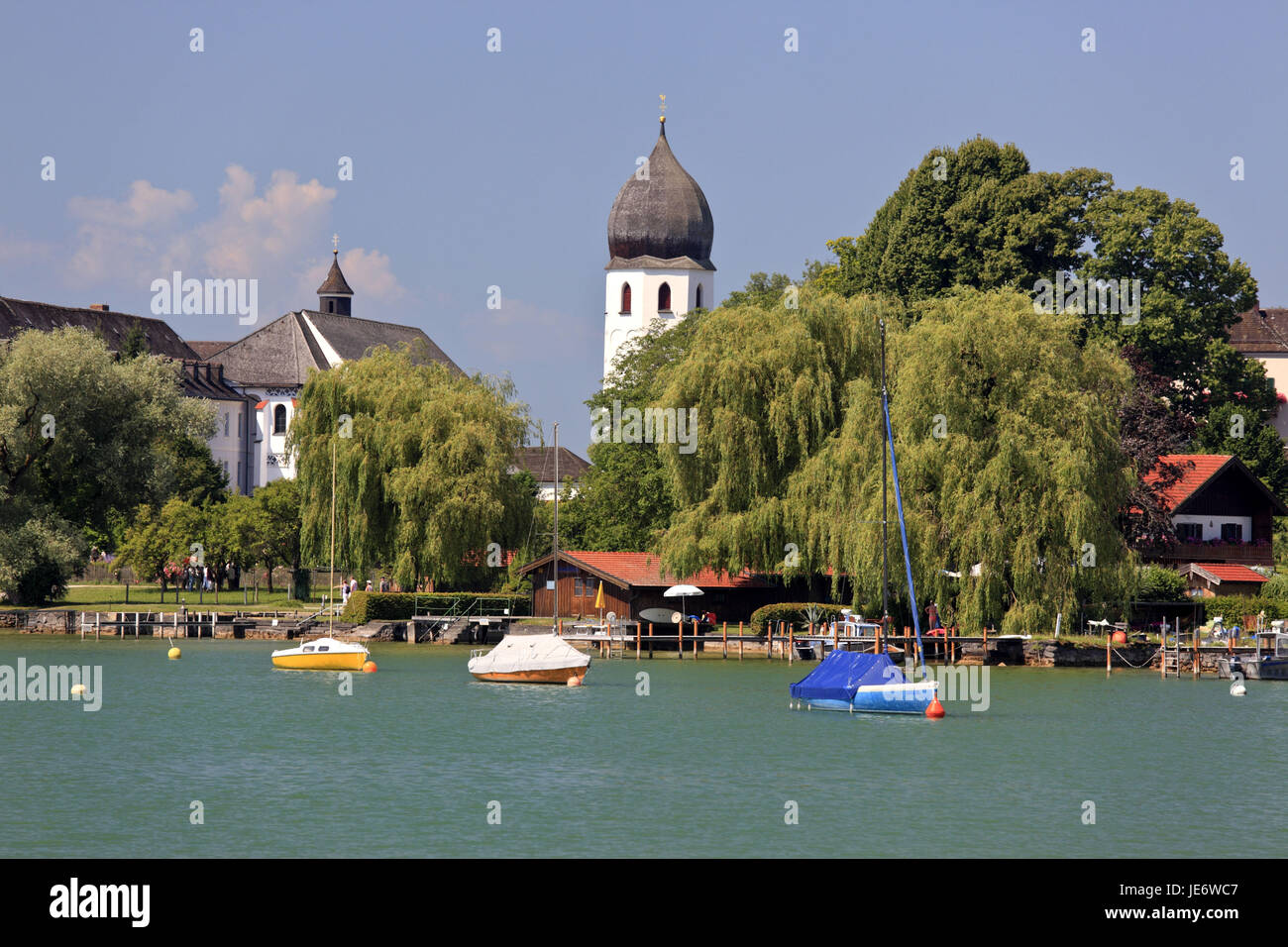 Germany, Bavaria, Upper Bavaria, Chiemgau, women's island, cloister ...