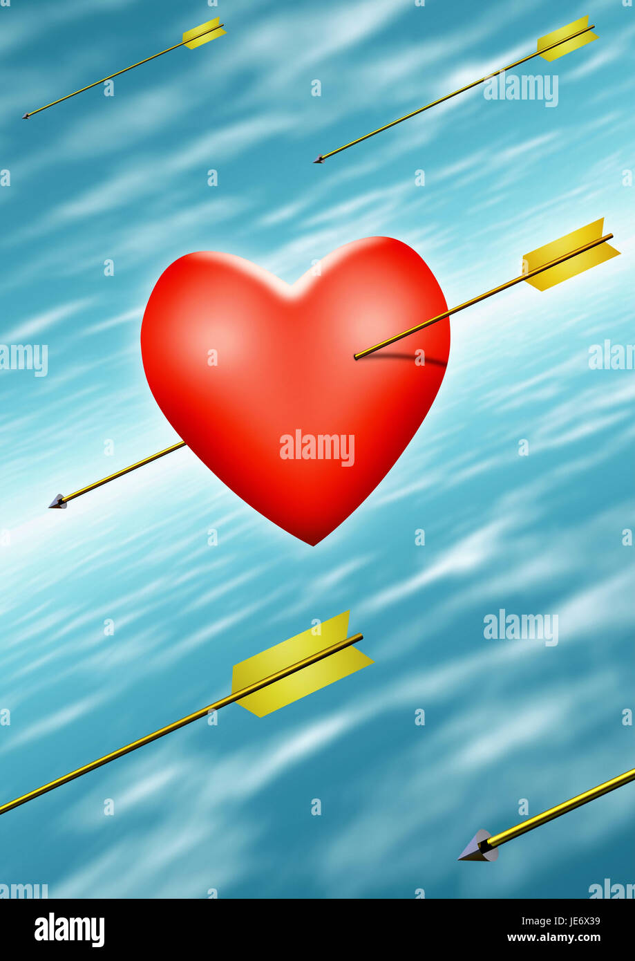 red heart, arrows Stock Photo - Alamy
