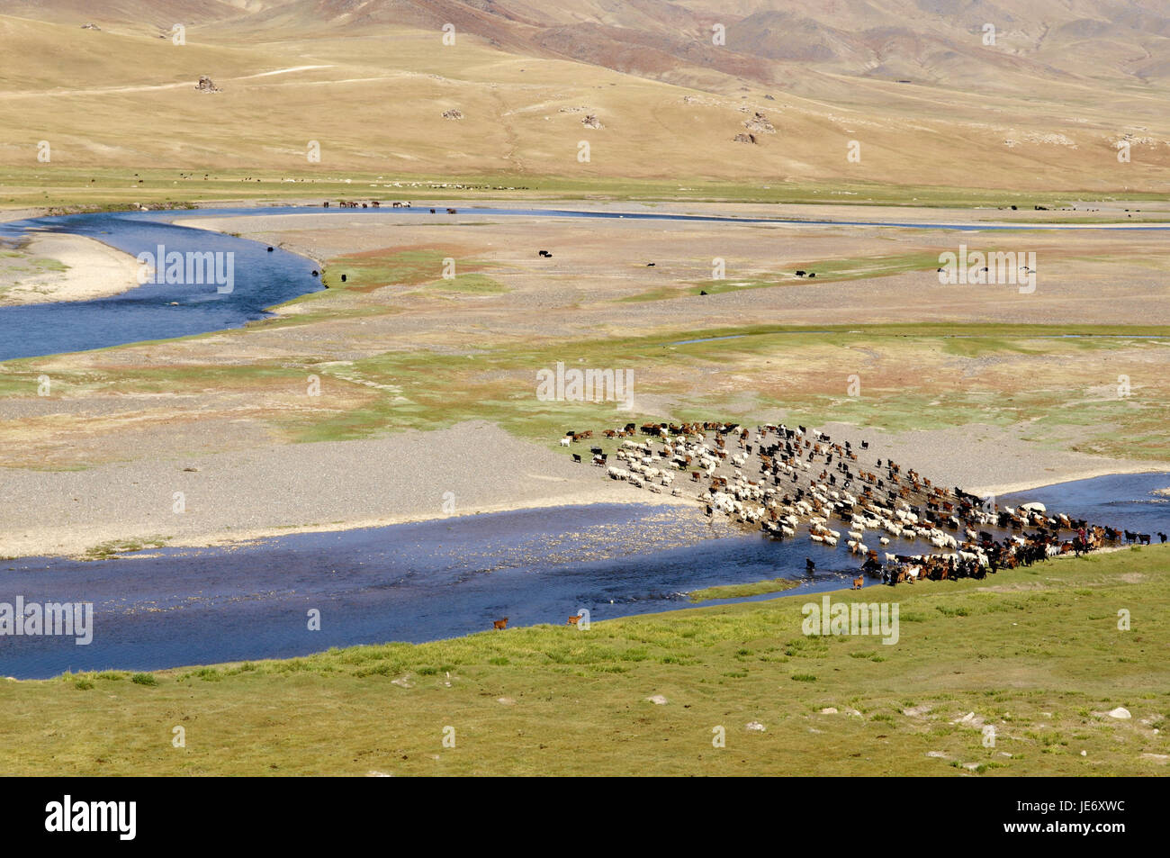 Mongolia, Central Asia, Ovorkhangai province, historical Orkhon valley ...