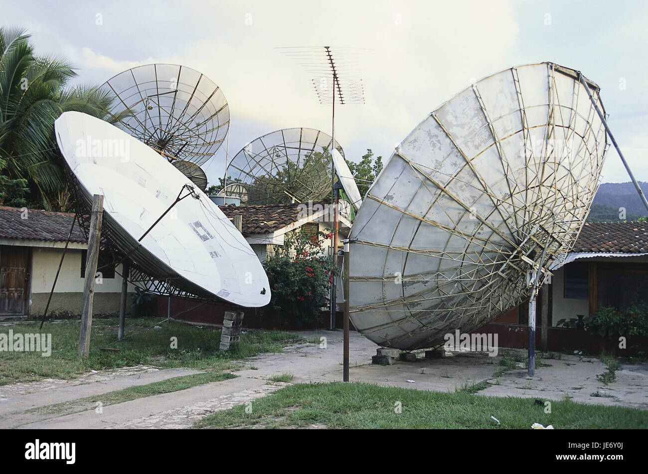 Satellite reception attachments hi-res stock photography and images - Alamy