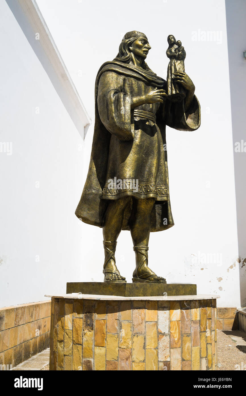 Statue of Francisco TIto in church of Nuestra senore de Copacabana ...