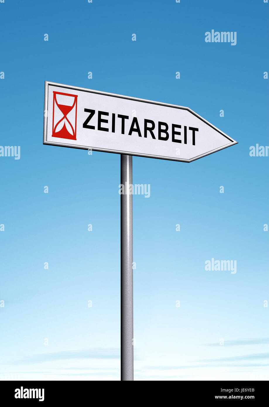 Sign, time work Stock Photo - Alamy