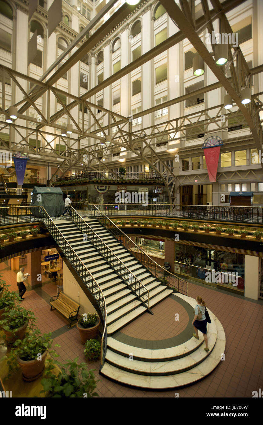 View at stairs in the old post office building hi-res stock photography ...