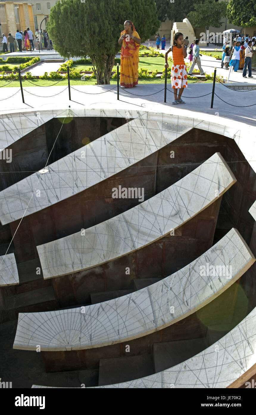 India, Rajasthan, Jaipur, Jantar Mantar, historical observatory, big ...