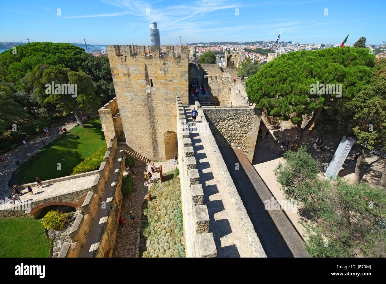 St. Jorge Castle Lisbon Portugal Moorish Stock Photo - Alamy