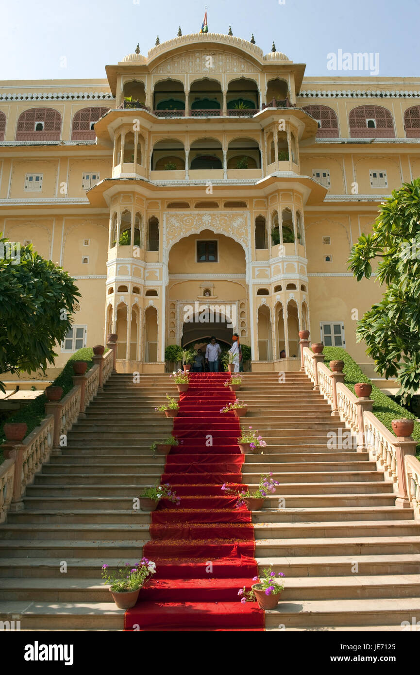 India, Rajasthan, Samode Palace, decorated portal Stock Photo - Alamy