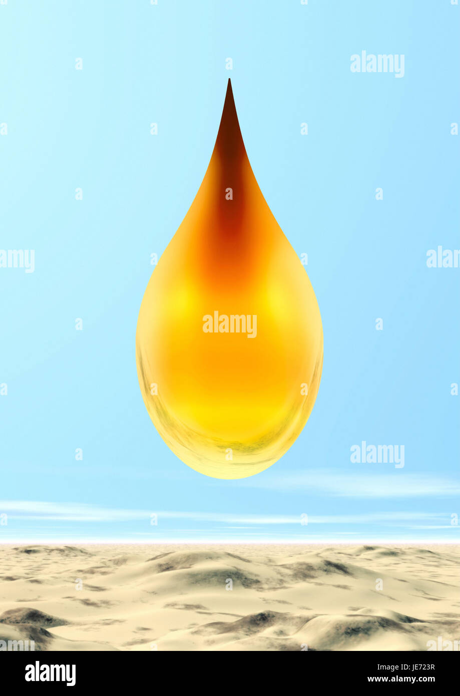 Oil drop, desert Stock Photo - Alamy