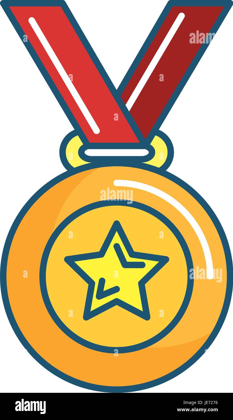 champion medal with star vector illustration design Stock Vector Image ...