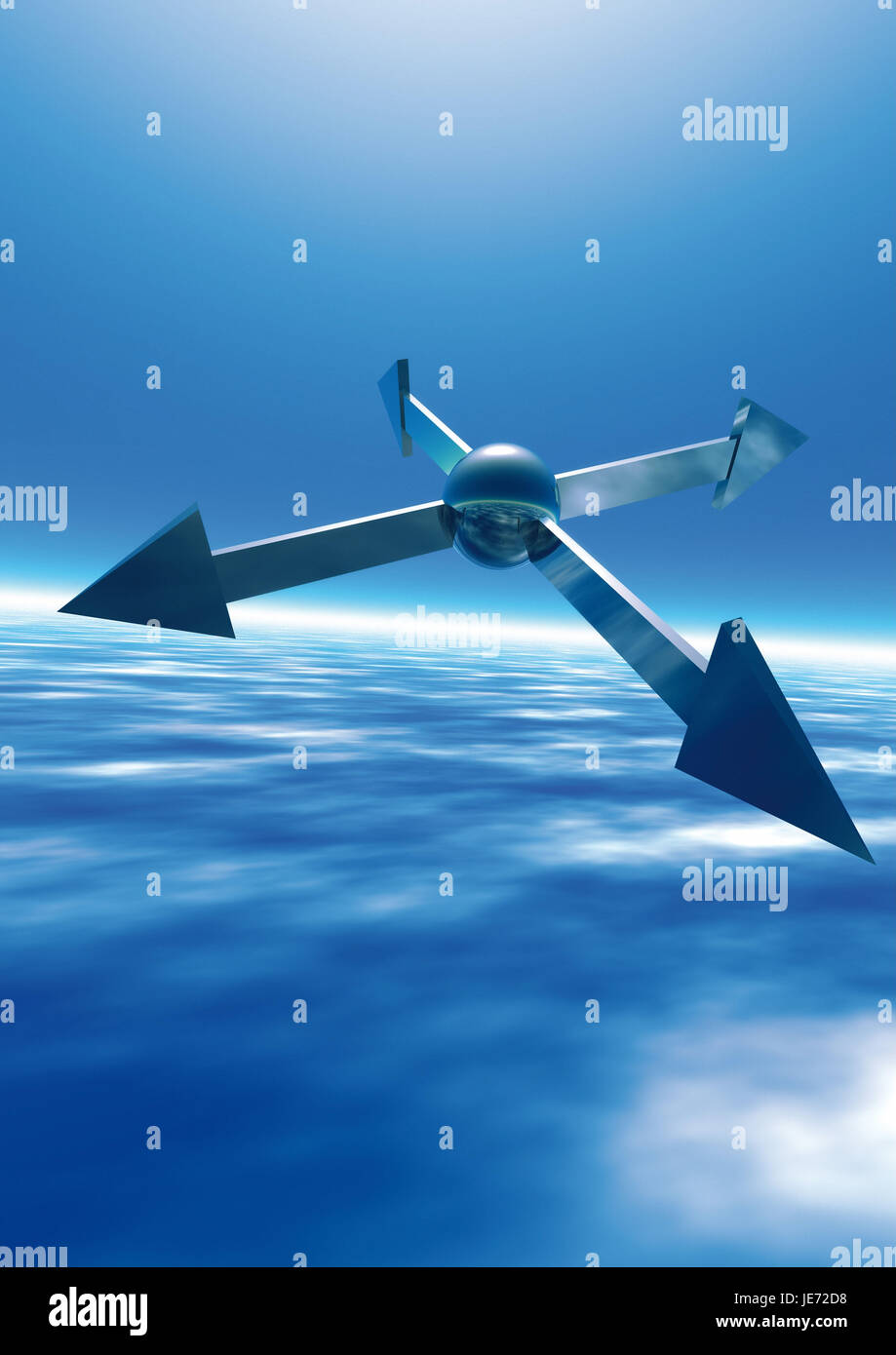 Arrows in four directions Stock Photo - Alamy