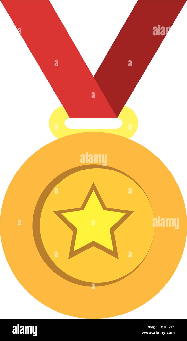 champion medal with star vector illustration design Stock Vector Image ...