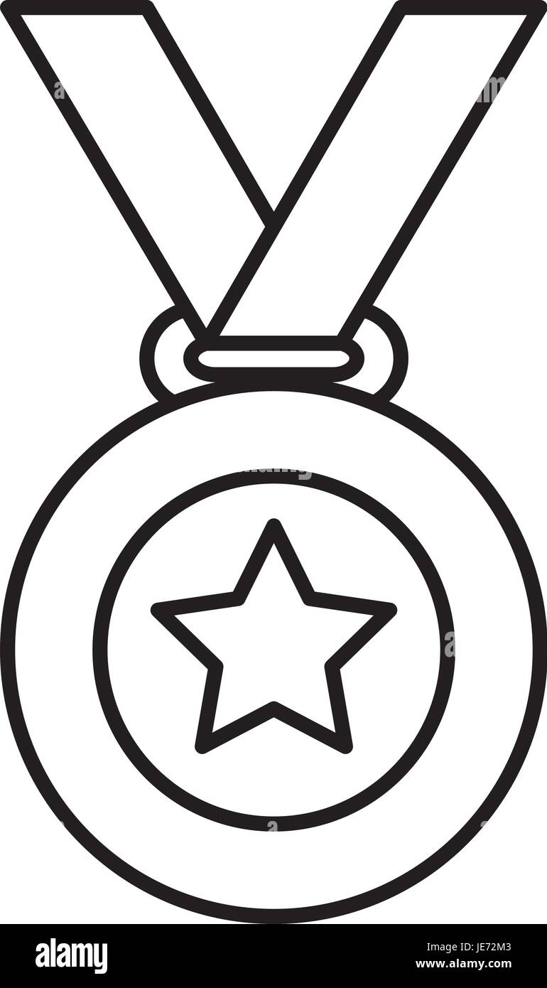 champion medal with star vector illustration design Stock Vector Image ...