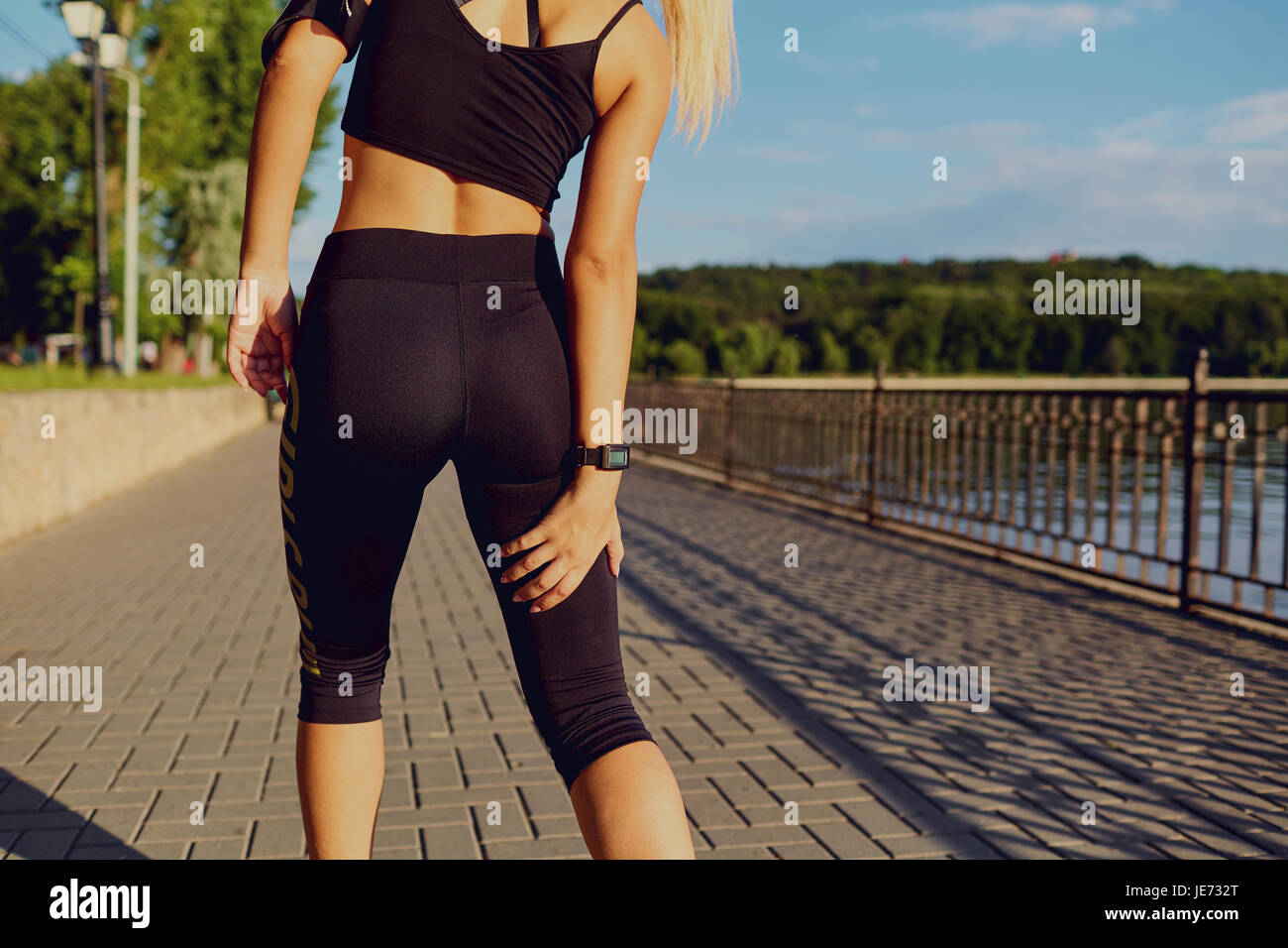 Injury, stretching foot muscles from a runner Stock Photo - Alamy