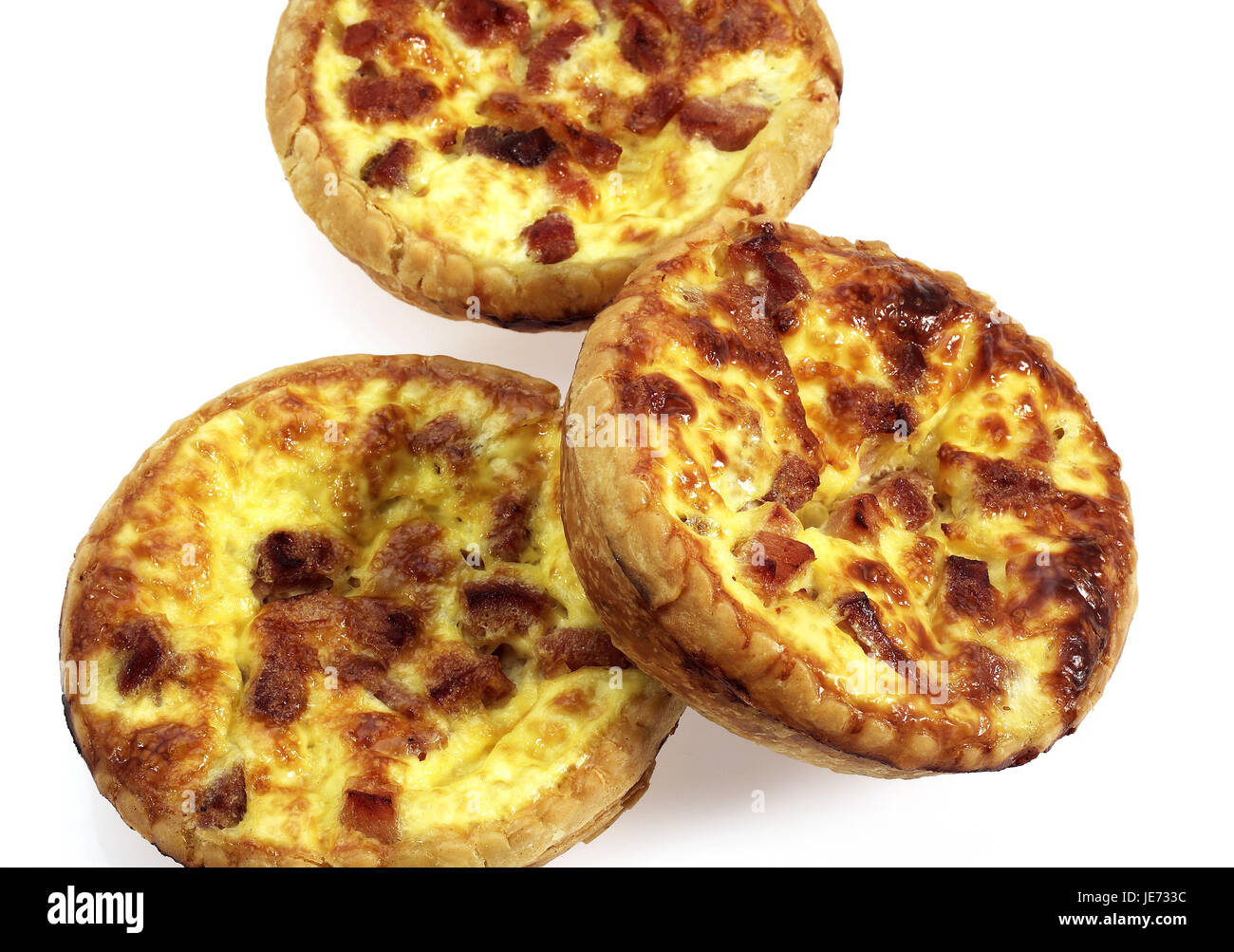 French quiche Lorraine, white background Stock Photo - Alamy