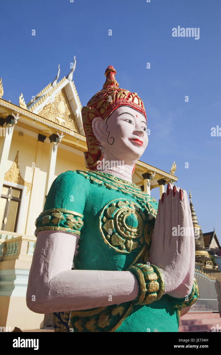 Cambodia, Phnom Penh, Wat Botum, statue Stock Photo - Alamy