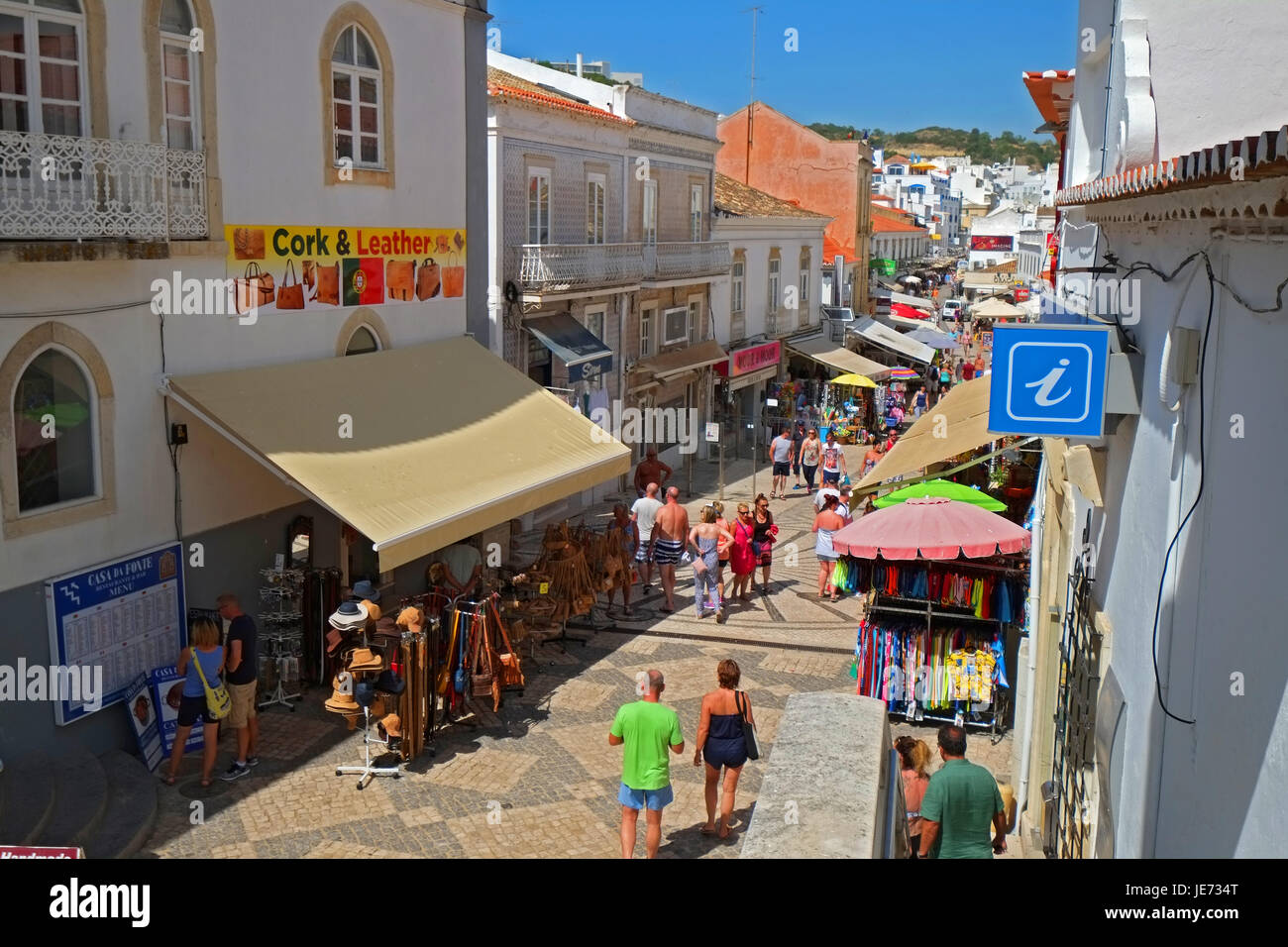 Tourists Shopping Albufeira Portugal Algarve Region Faro Atlantic Ocean ...