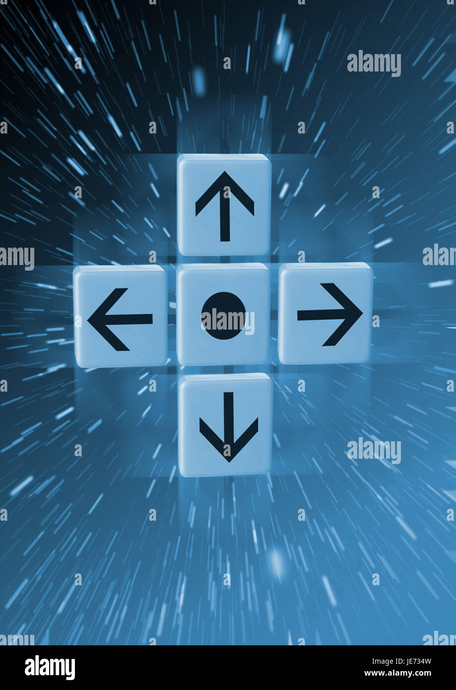Arrows in four directions Stock Photo - Alamy