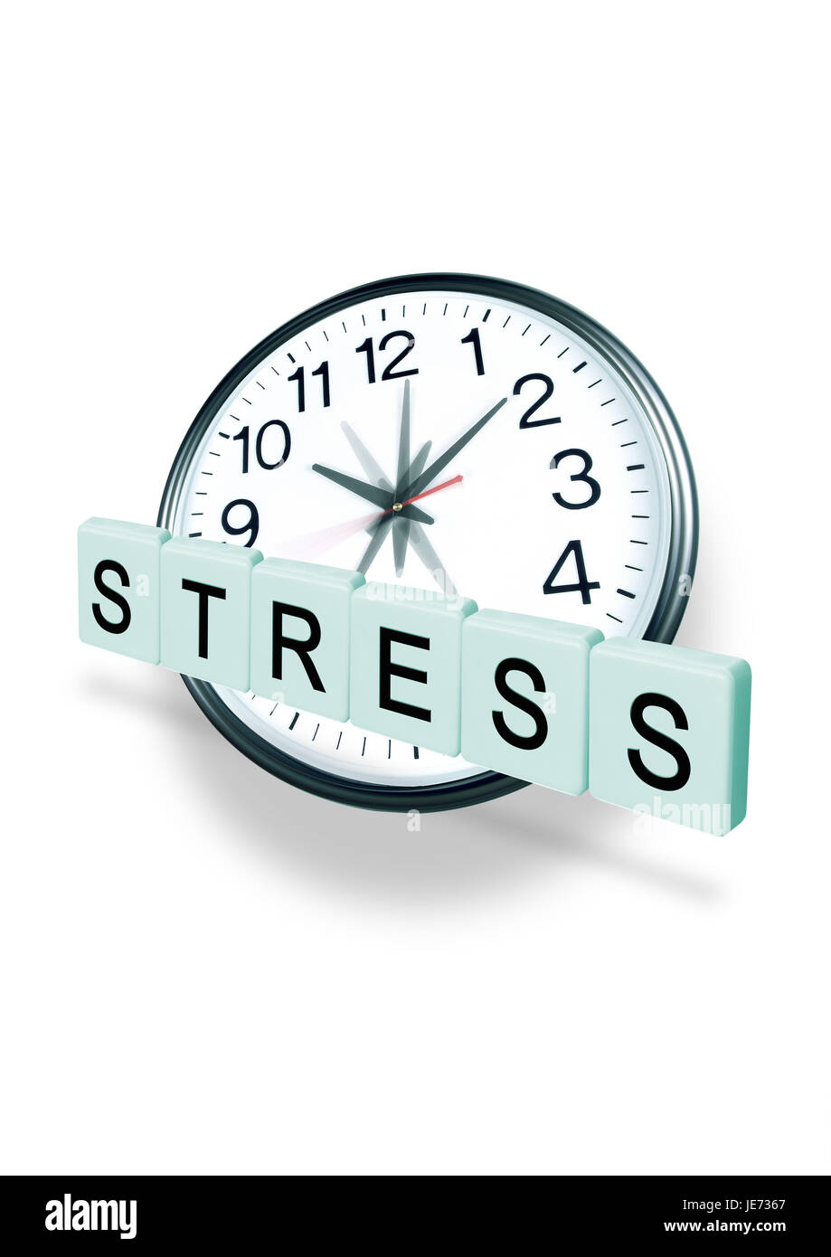 Clock, pointer, moves, stroke, stress Stock Photo - Alamy