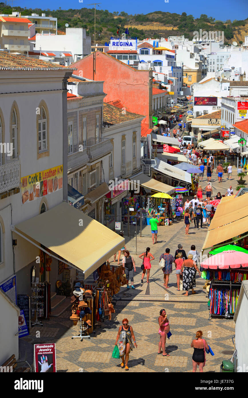 Tourists Shopping Albufeira Portugal Algarve Region Faro Atlantic Ocean ...