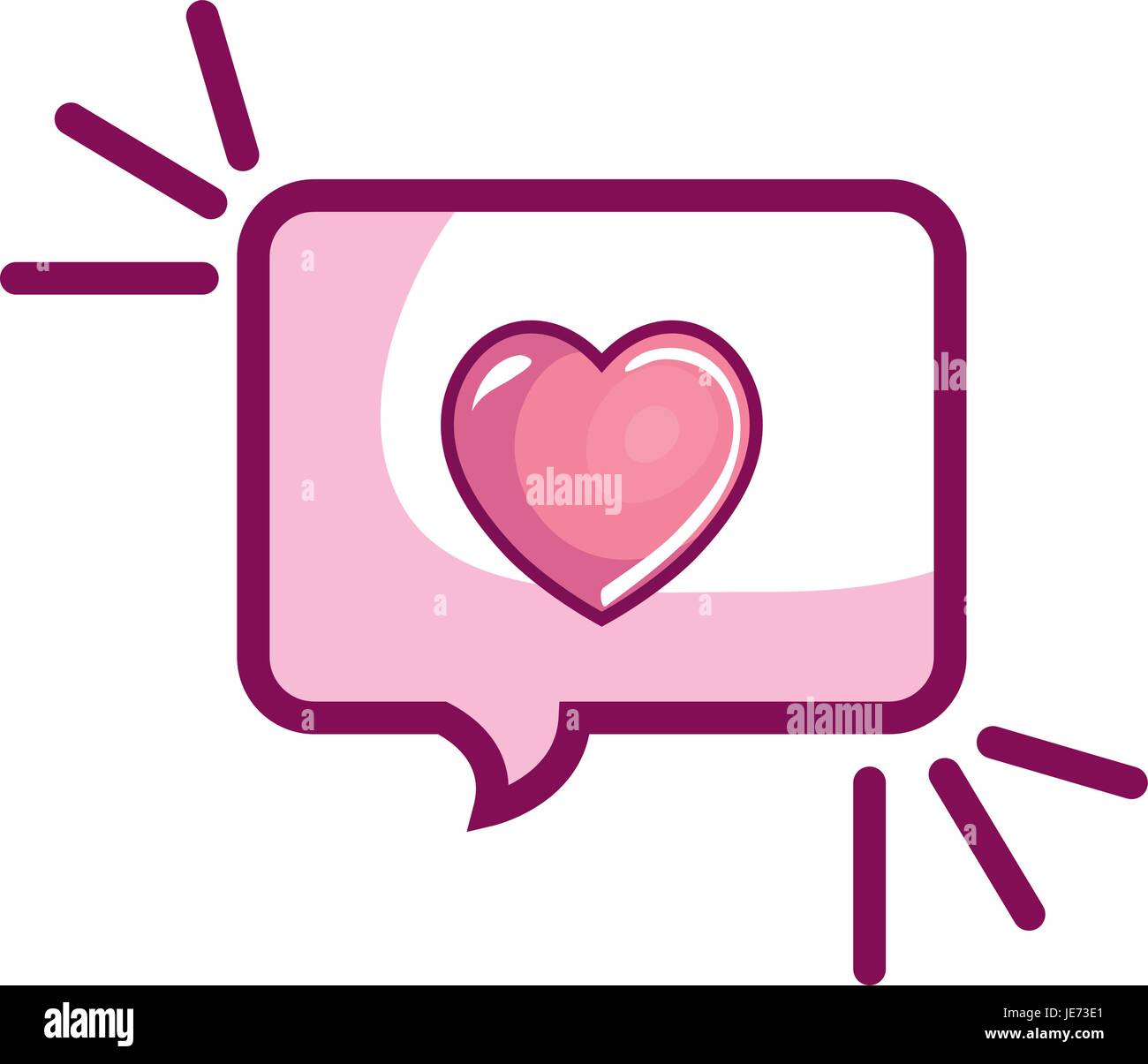 speech bubble with heart love vector illustration design Stock Vector ...