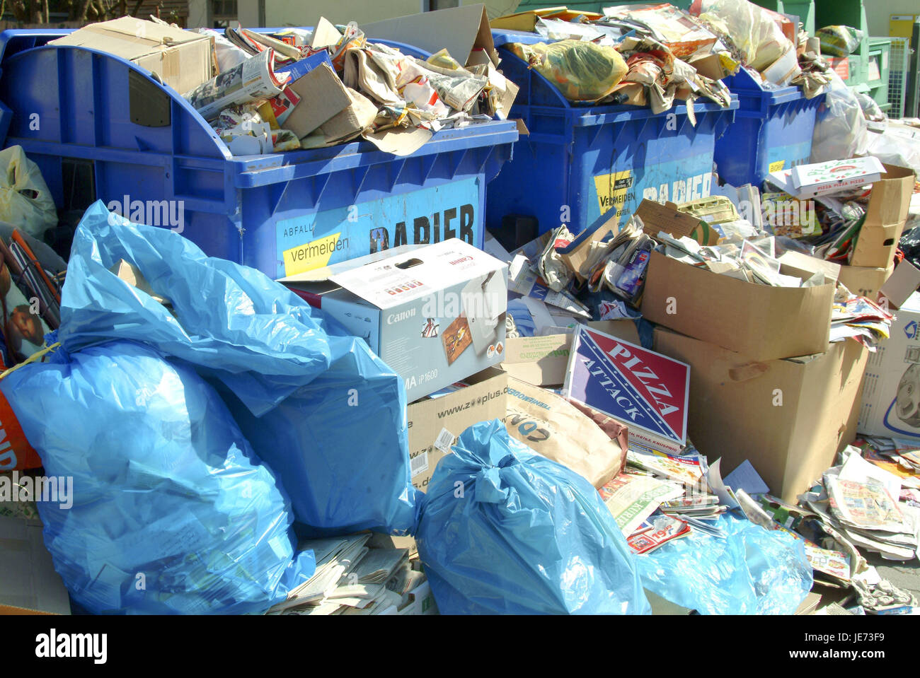 Congested paper banks Stock Photo - Alamy