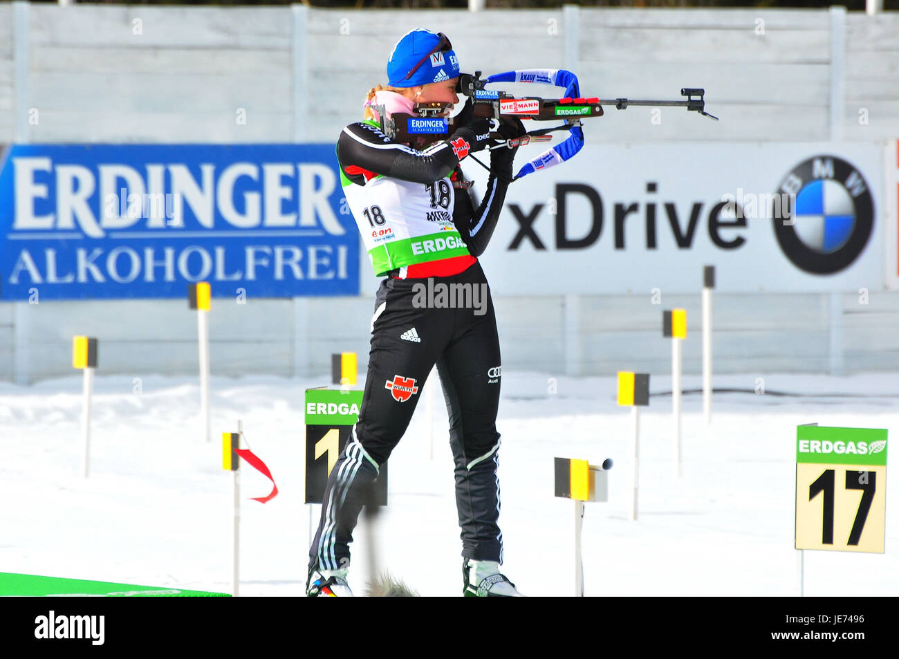 Winter sports, biathlon, world cup, Antholz, shooting range, shooting ...