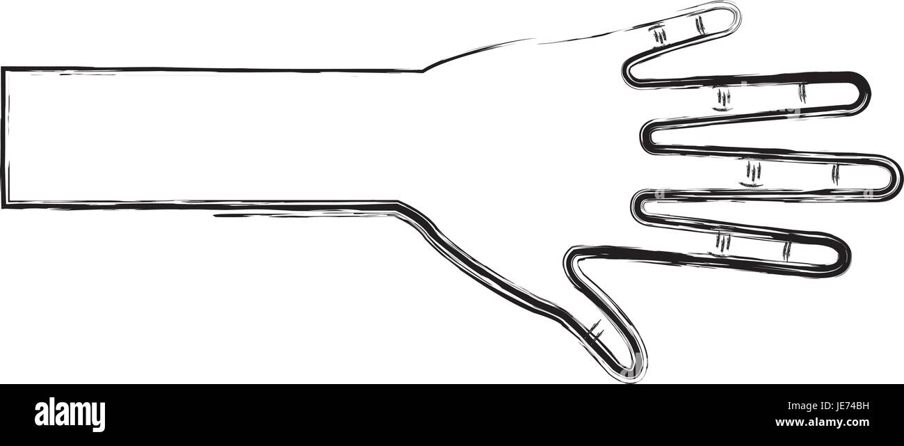 Stretched open hand Stock Vector Images - Alamy
