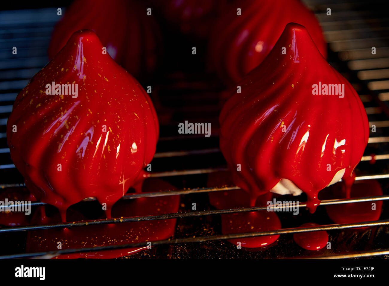 Fire berry cake, A delicate cream mousse, covered with incredibly shiny ...