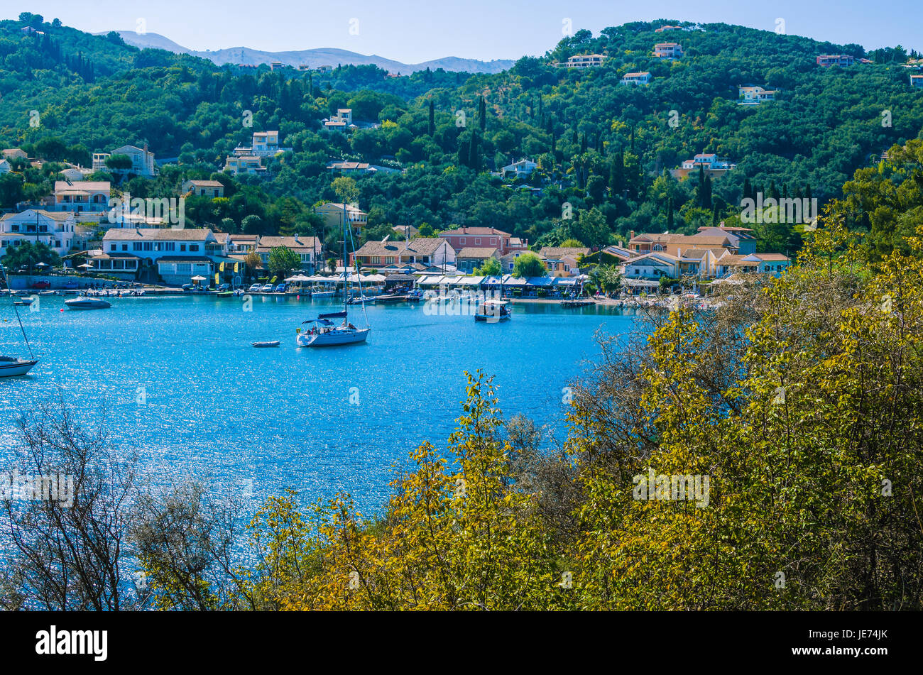 Agios Stefanos, mediterranean atmosphere, Corfu, Greece Stock Photo - Alamy