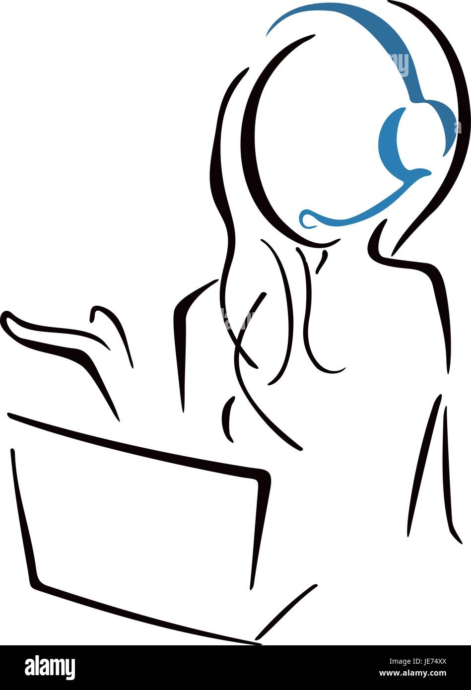 Call center Stock Vector Images - Alamy