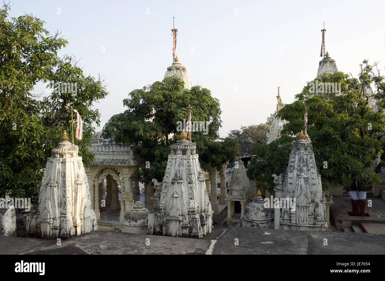 India, Gujarat, Palitana, Jain temple in the mountain Shatrunjaya Stock ...