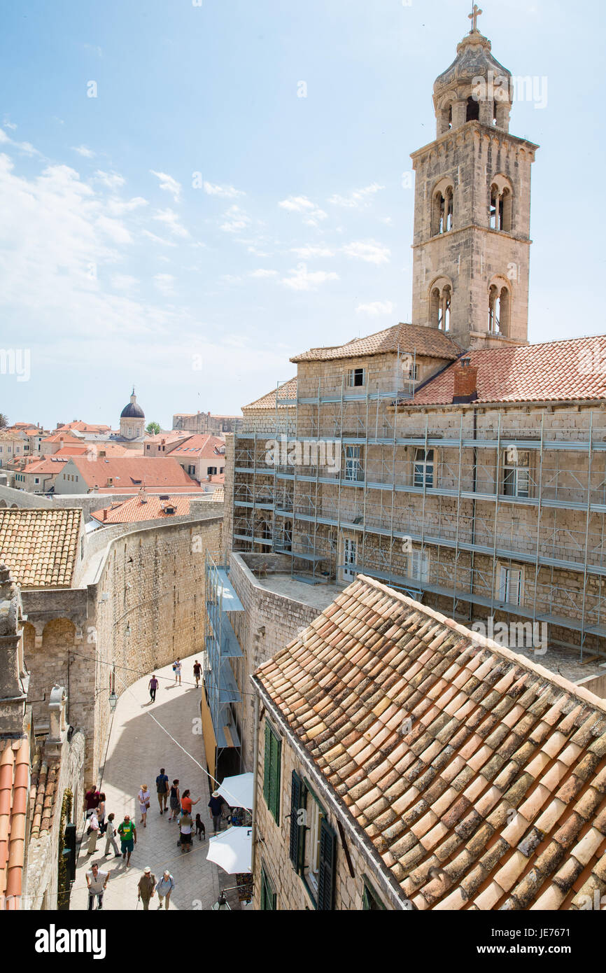 Bell tower of the Dominican monastery and museum overlooking the ...