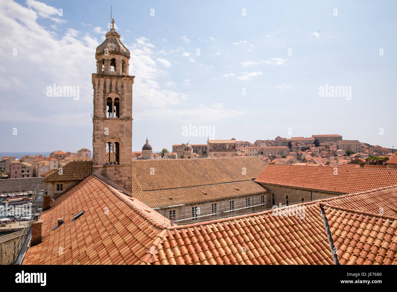 Bell tower of the Dominican monastery and museum overlooking the ...