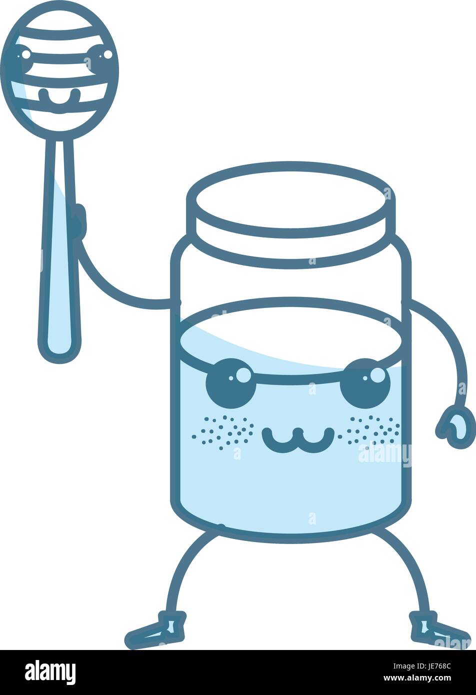 sweet honey kawaii character vector illustration design Stock Vector ...