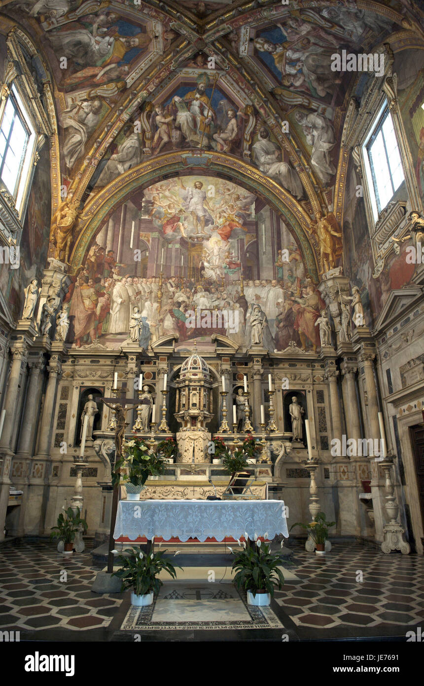 Italy, Tuscany, Florence, Kartause of Galluzzo, Gothic church, altar ...