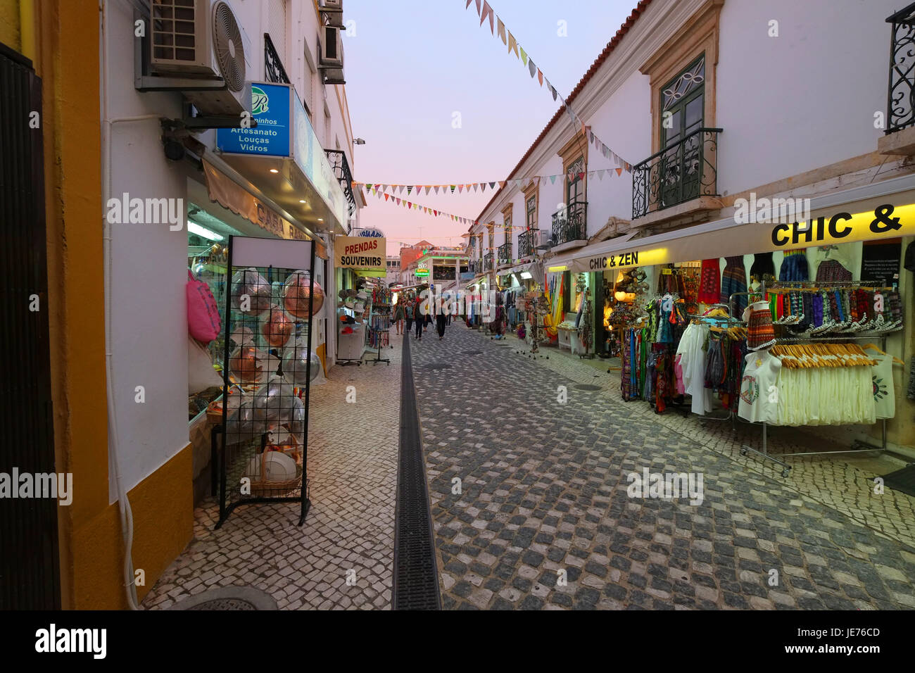 Shopping Albufeira Portugal Algarve Region Faro Atlantic Ocean Stock ...