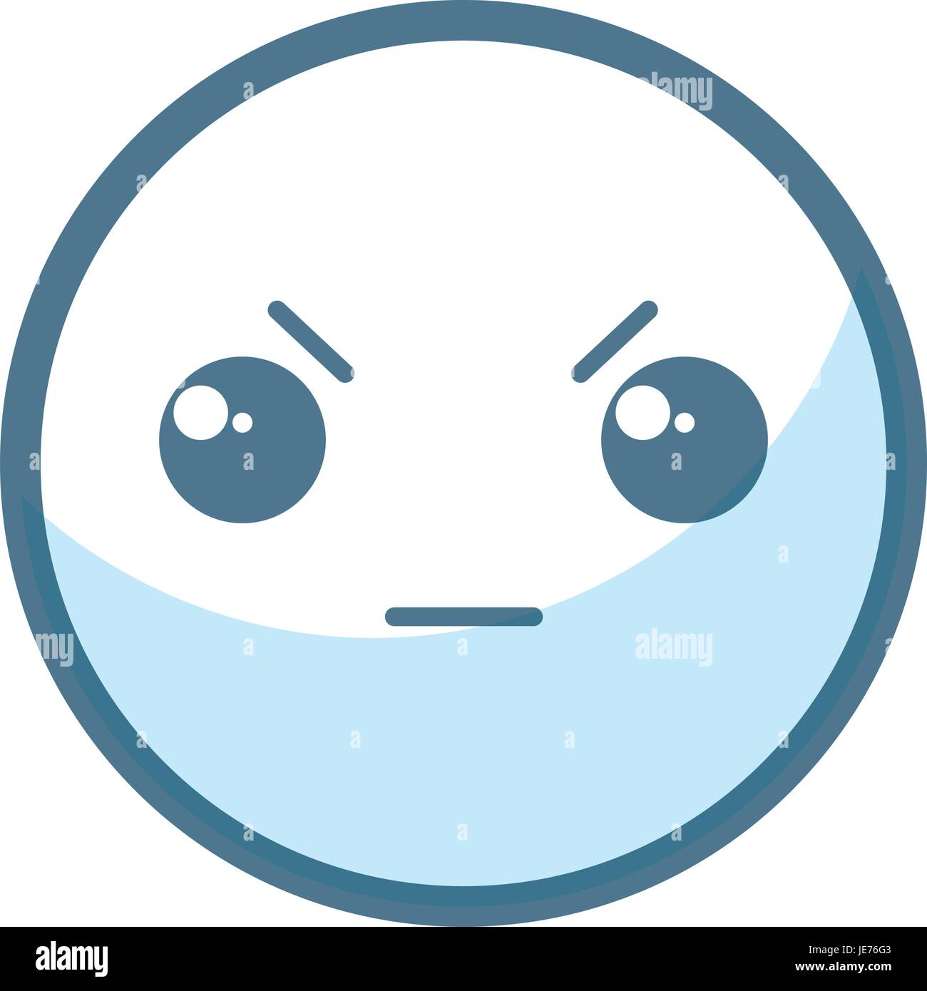 emoticon angry face kawaii character icon vector illustration design ...