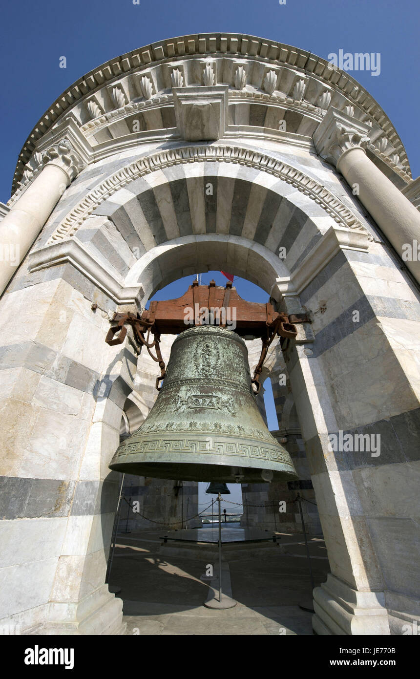 Italy, Tuscany, Pisa, a bell of the oblique tower Stock Photo - Alamy