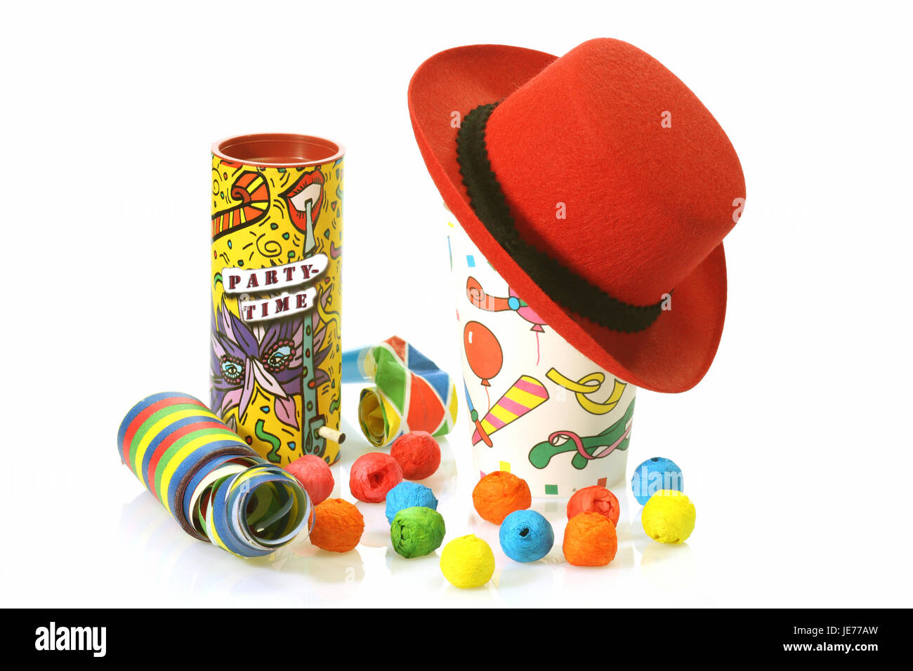 Party goods on bright background Stock Photo - Alamy