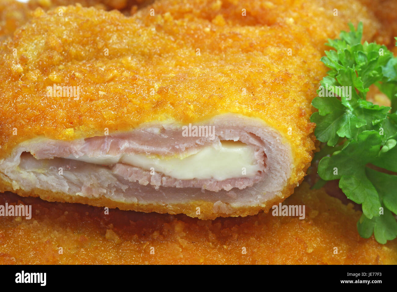 Cordon bleu in detail as background. Shot in studio Stock Photo - Alamy